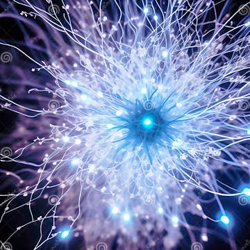 Visualization of Neurons Under an Electron Microscope. a Cluster of ...