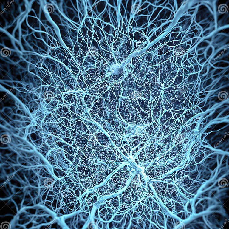Visualization of Neurons Under an Electron Microscope. a Cluster of ...