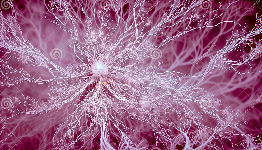 Visualization of Neurons Under an Electron Microscope. a Cluster of ...