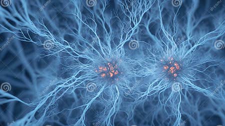 Visualization of Neurons Under an Electron Microscope. a Cluster of ...