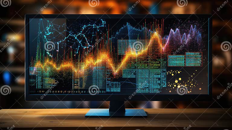Visualization Numbers Data Analytics Stock Illustration - Illustration ...