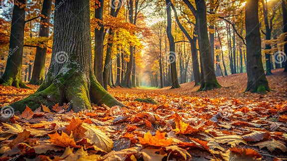 Visualization of an Oak Forest Floor in Autumn Rich Textures of Fallen ...