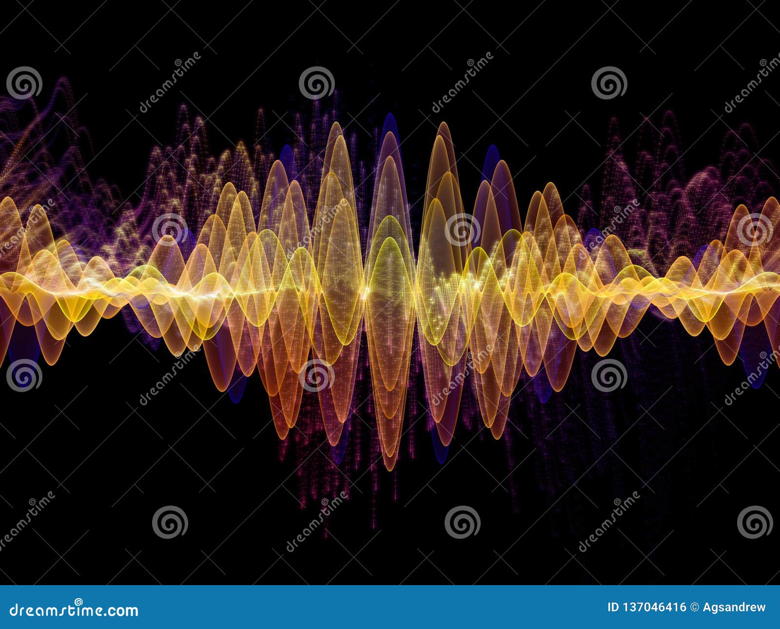 Visualization of Oscillation Stock Illustration - Illustration of sine ...