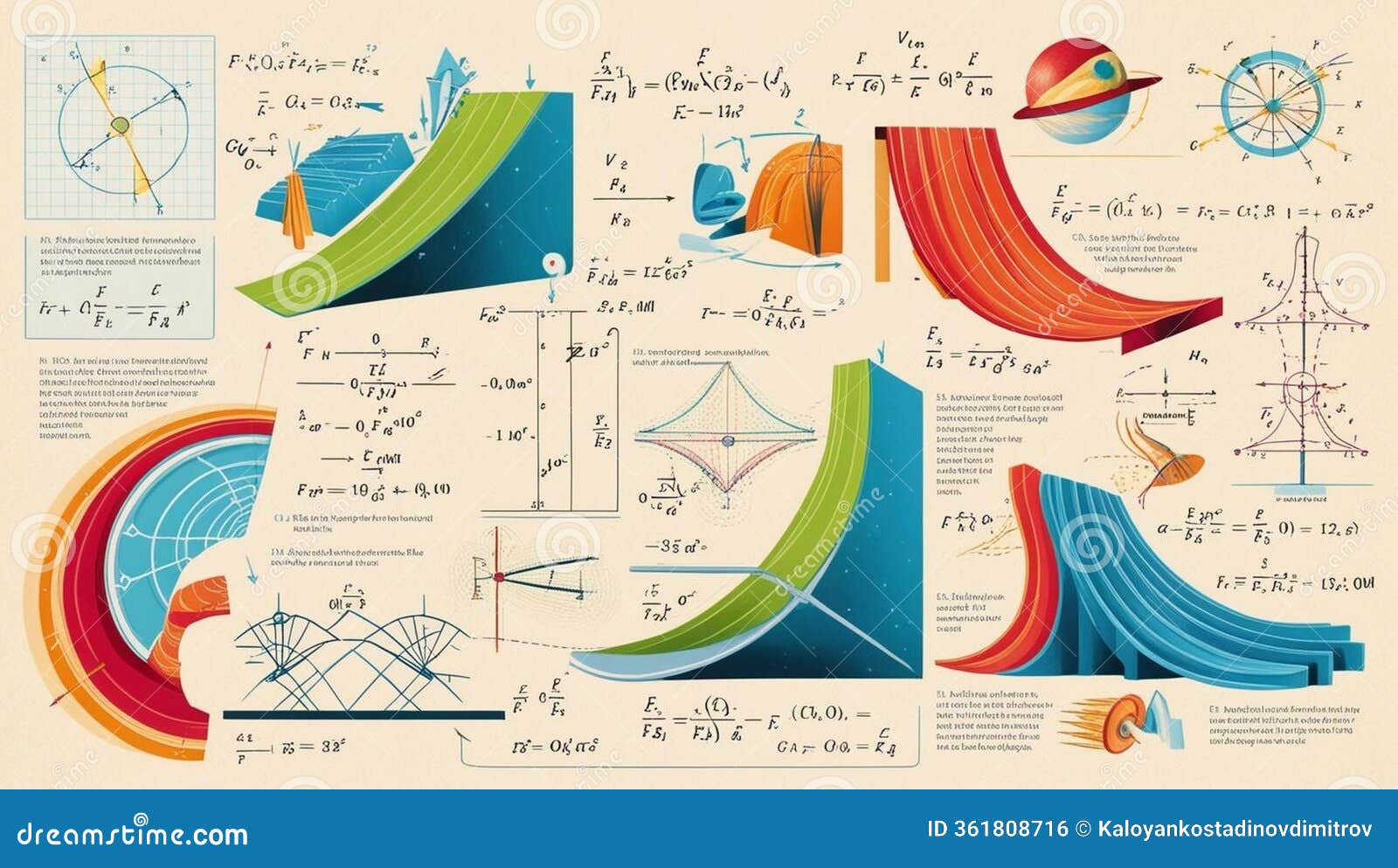 Graphs, Diagrams, Parabolas, Geometric Shapes For Presentation ...