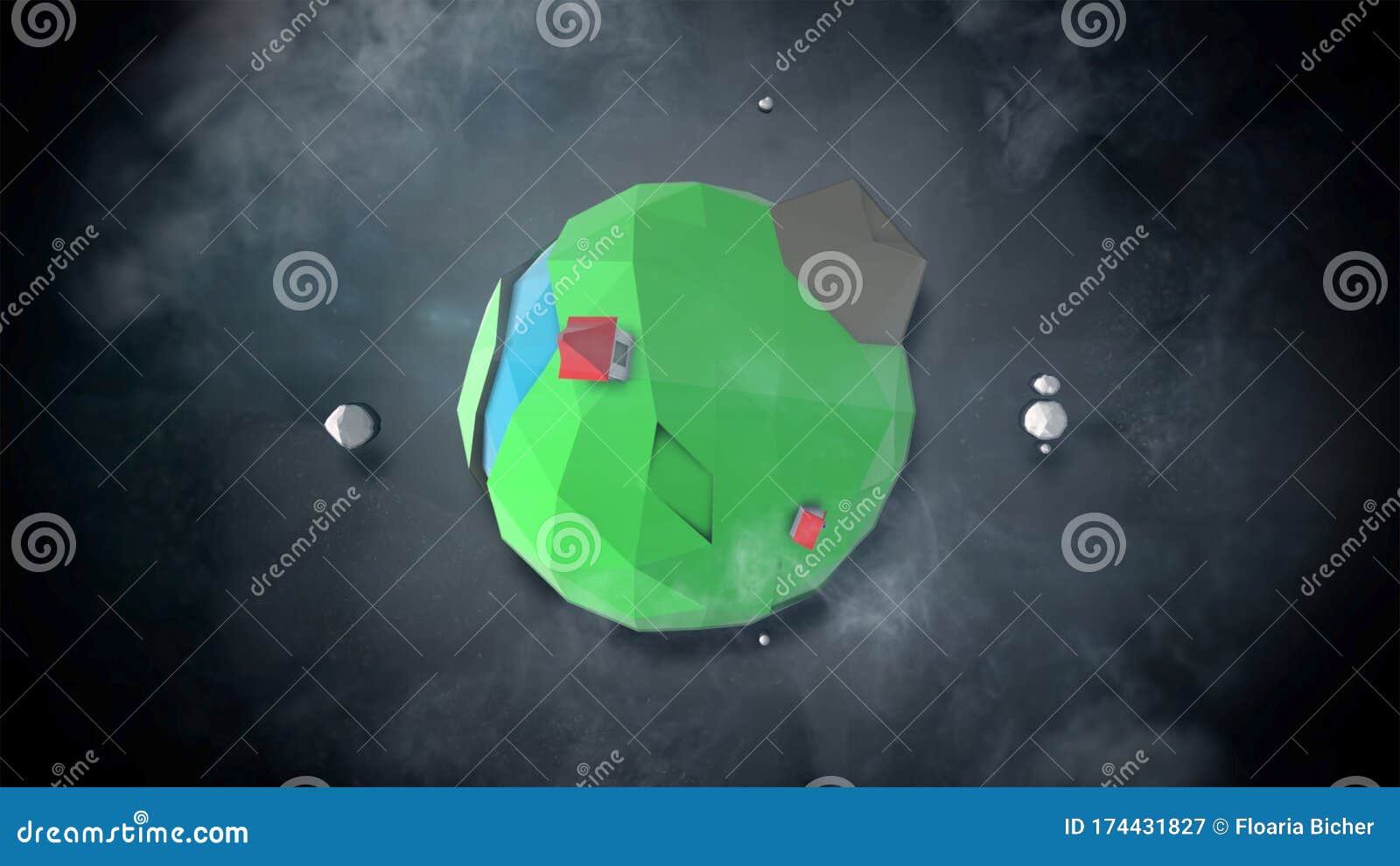 Visualization of Planet Appearing after Great Space Explosion in ...