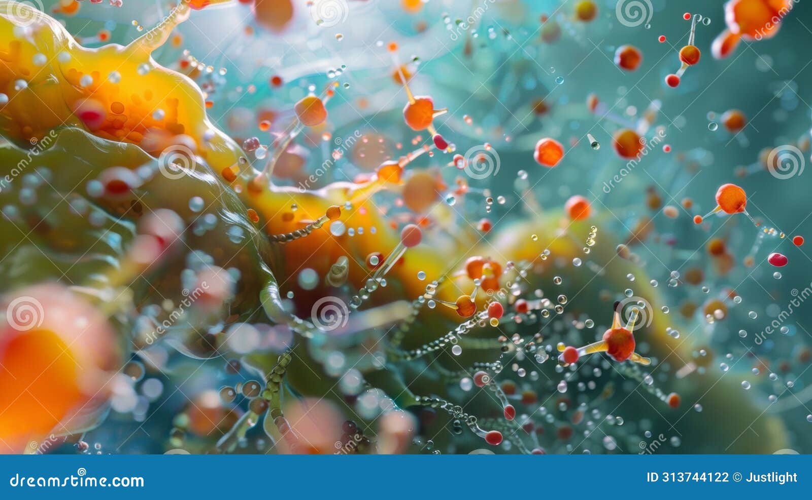 A Visualization of the Process of Fermentation Where Sugars from Plant ...