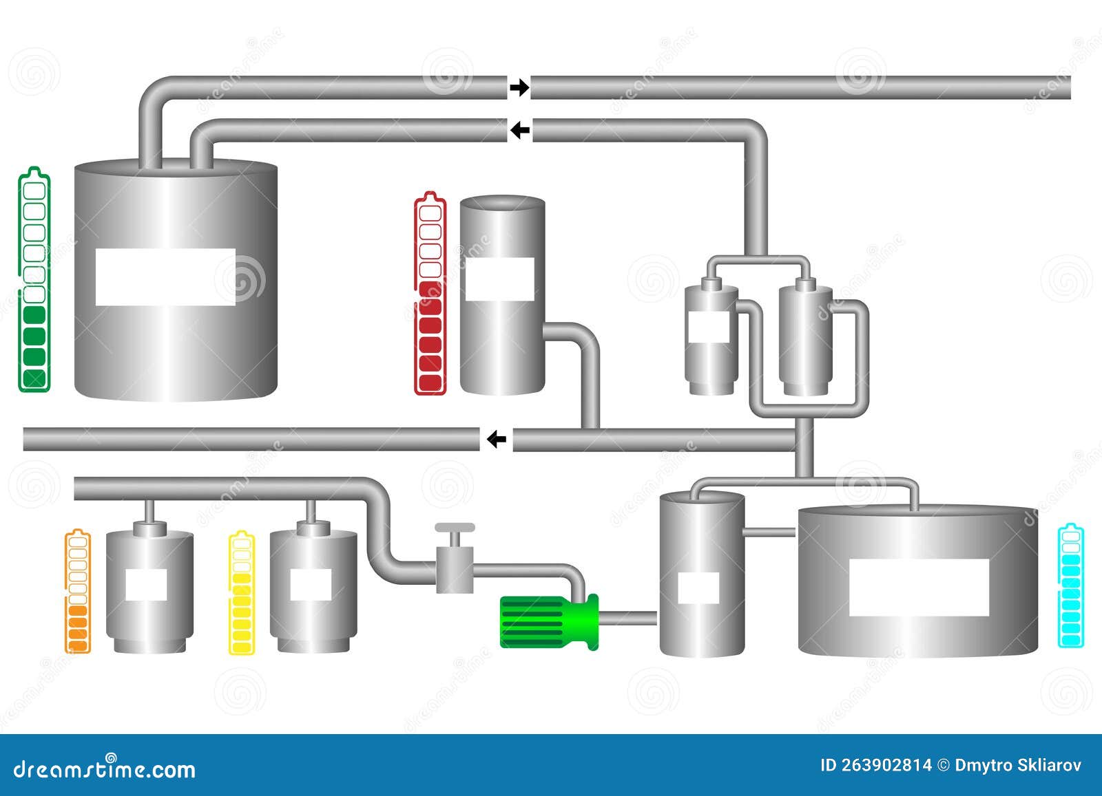 Visualization of the Production Process Stock Vector - Illustration of ...