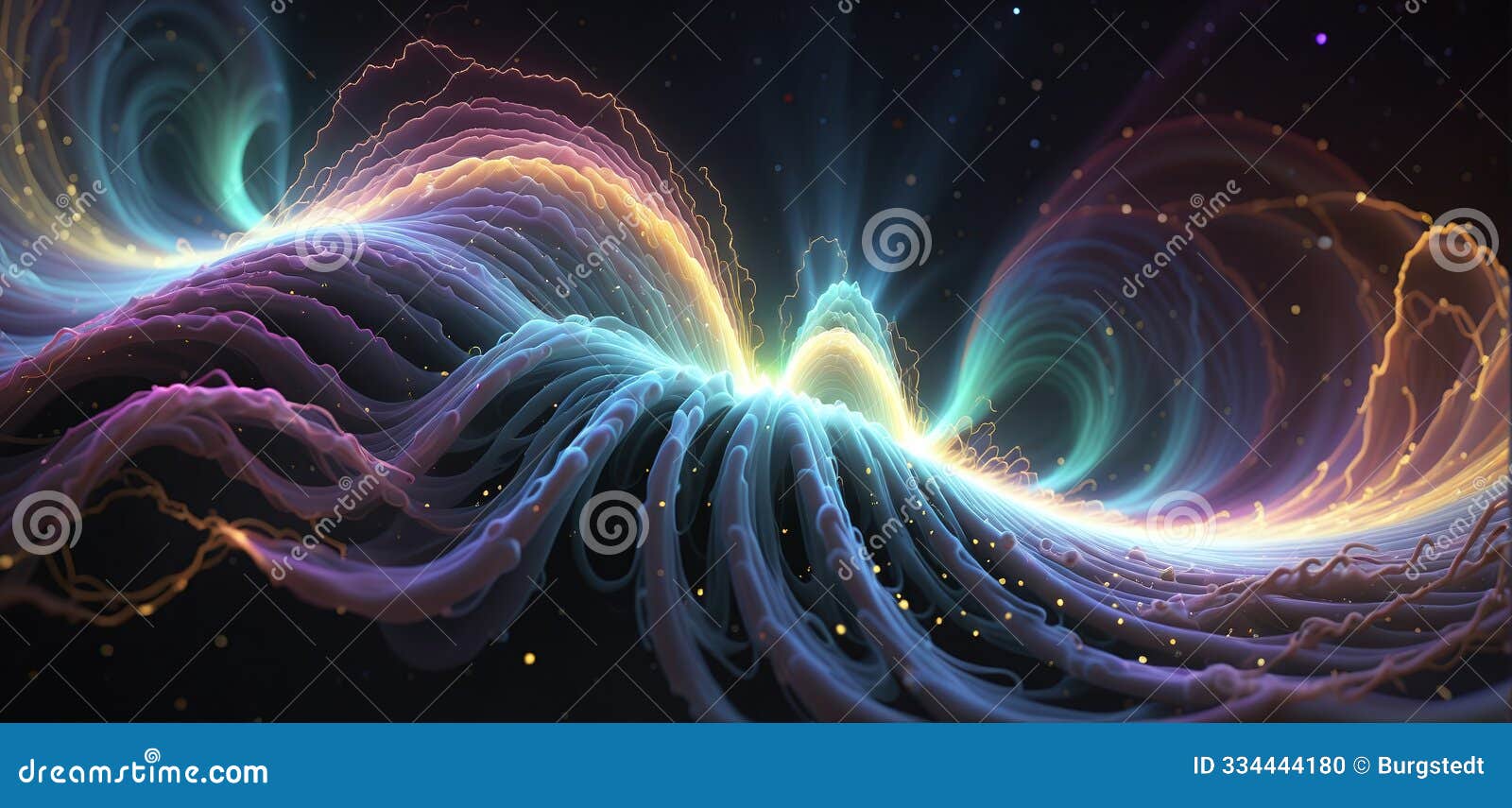 Visualization Of Propagating Colored Electromagnetic Waves Stock ...