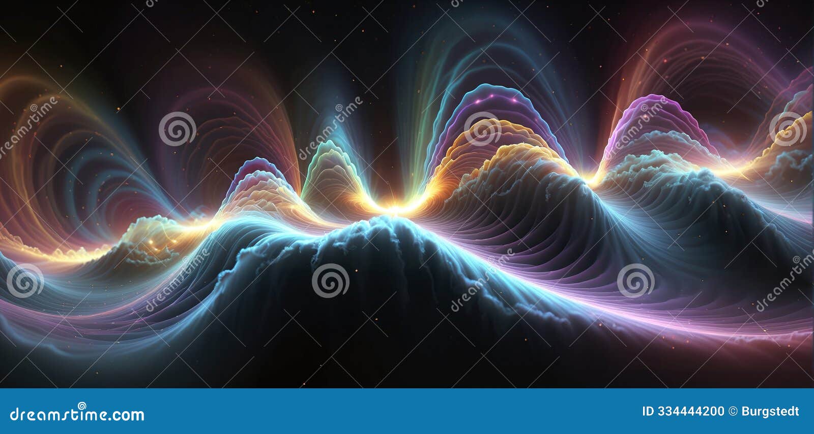 Visualization of Propagating Colored Electromagnetic Waves Stock ...