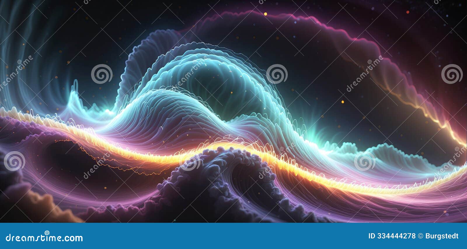 Visualization Of Propagating Colored Electromagnetic Waves Stock ...