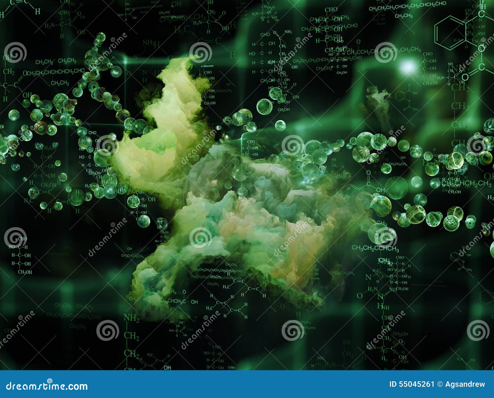 Visualization of Proteins stock illustration. Illustration of ...