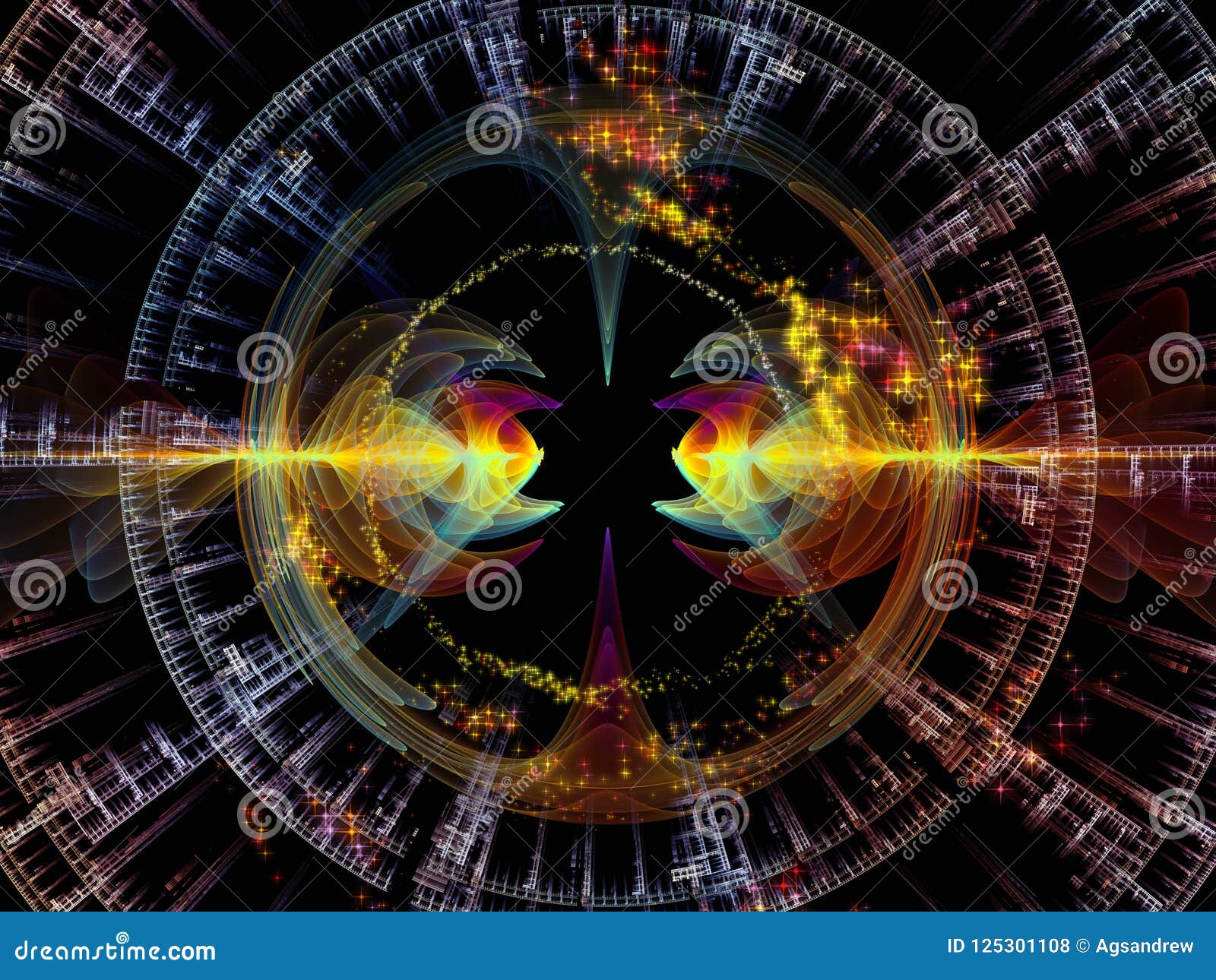 Visualization of Radial Oscillation Stock Illustration - Illustration ...