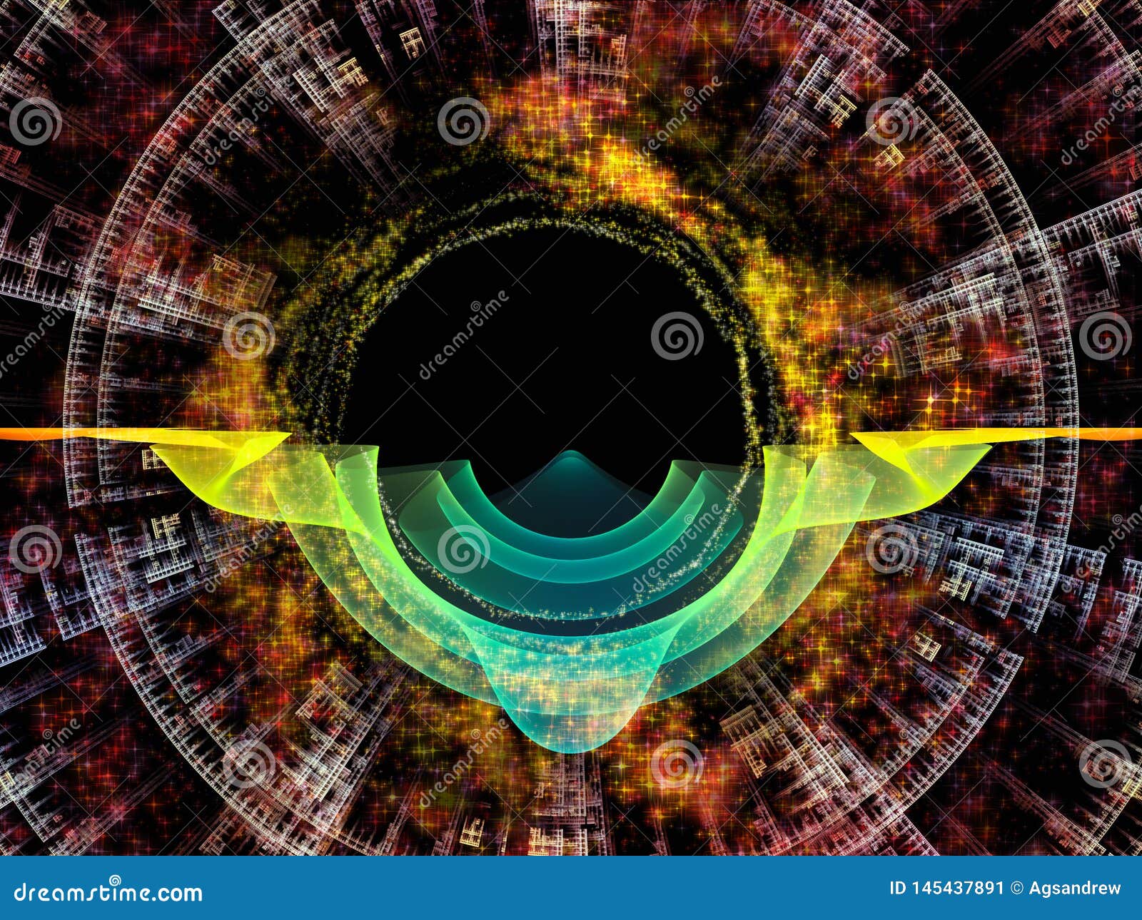 Visualization of Radial Oscillation Stock Illustration - Illustration ...