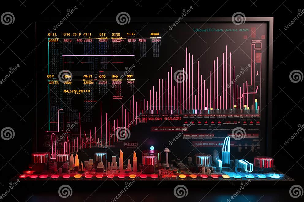 Visualization of Real-time CPU Usage through LED Indicators. Generative ...
