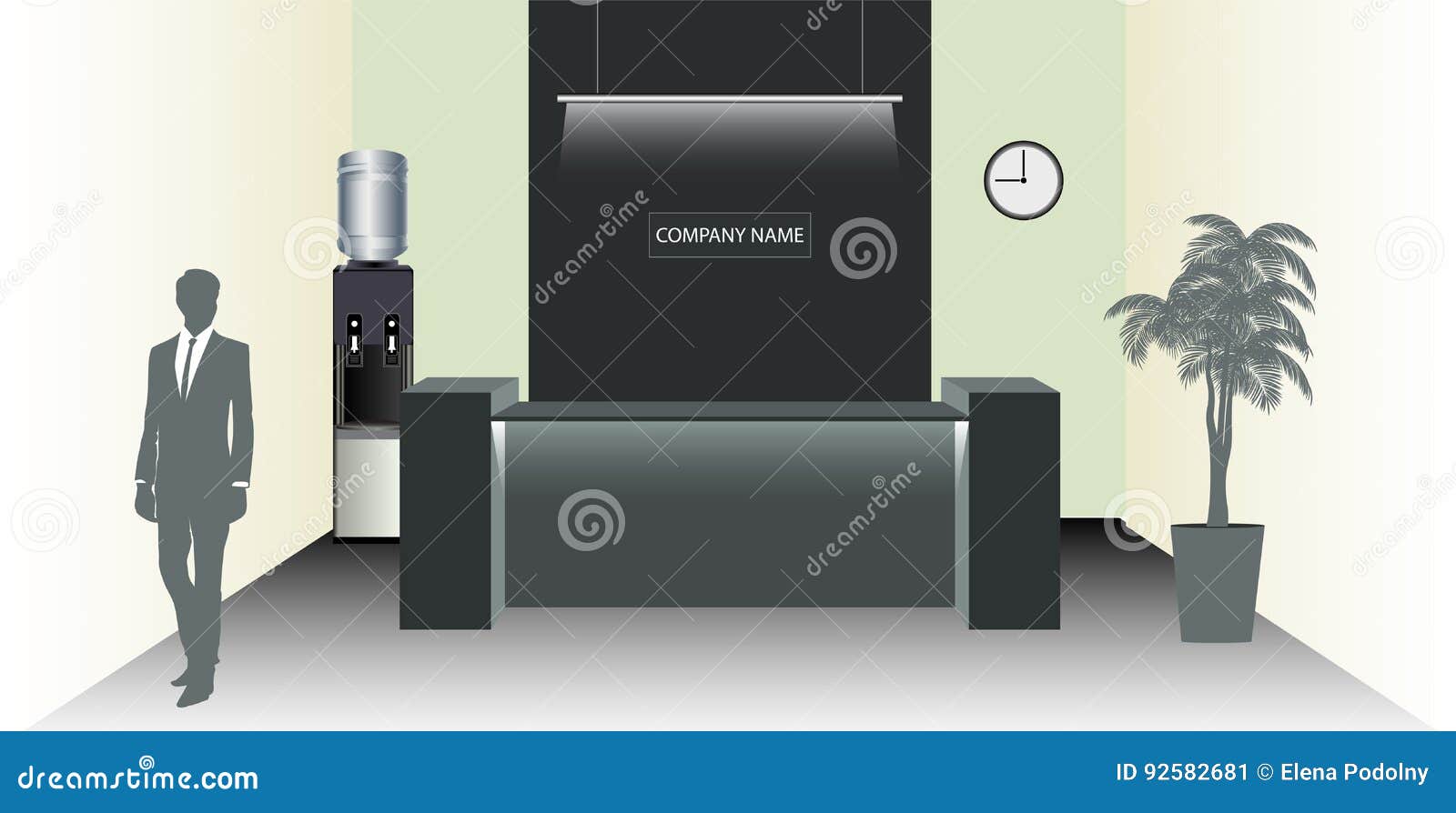 Visualization Of The Reception Room Cartoon Vector | CartoonDealer.com ...