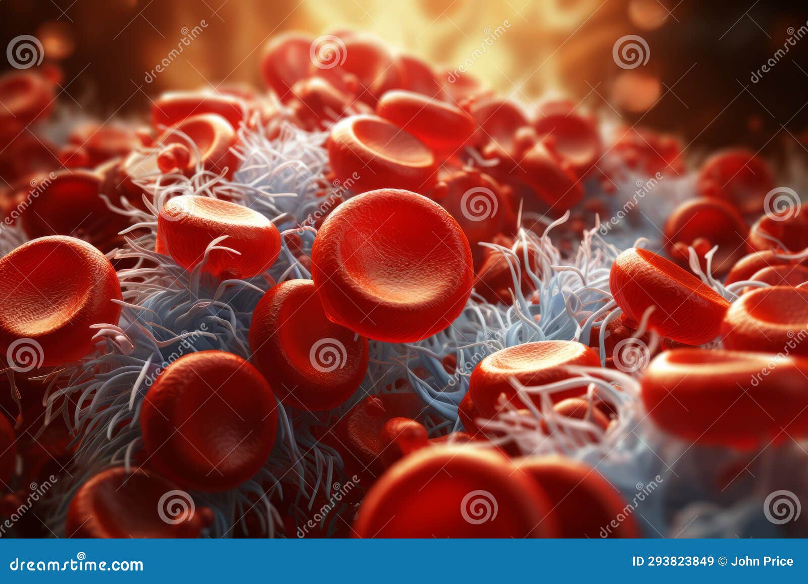 Visualization of Red Blood Cells and Platelets Stock Illustration ...