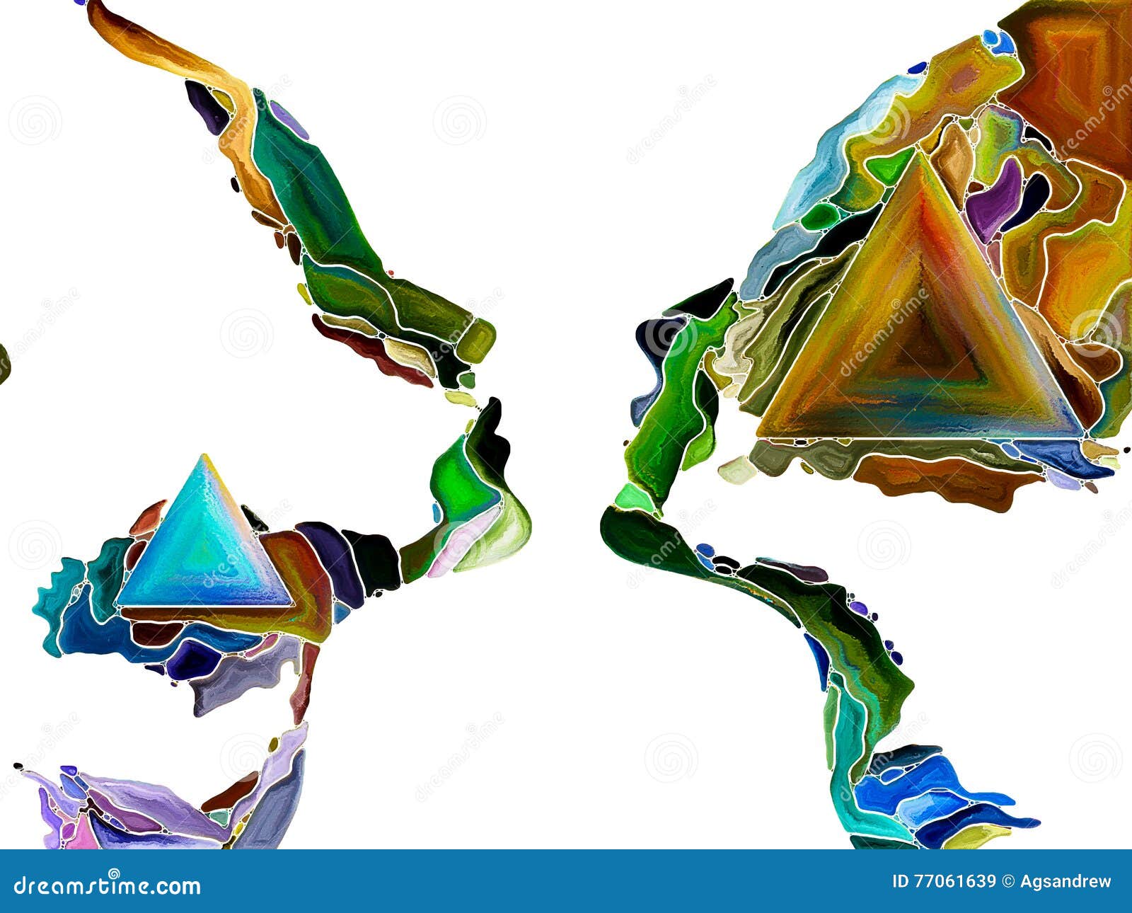 Visualization of Self Fragmentation Stock Illustration - Illustration ...