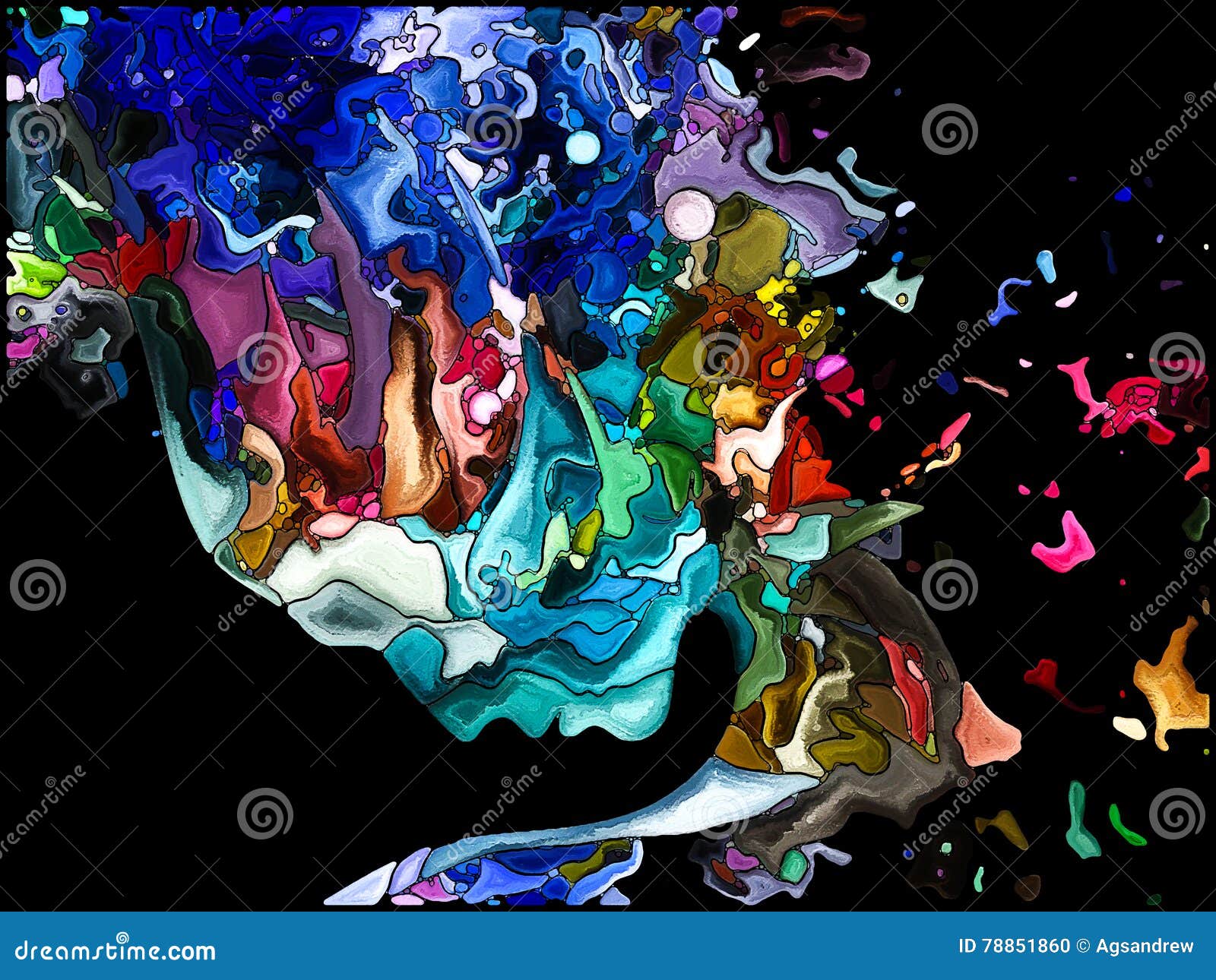 Visualization of Self Fragmentation Stock Illustration - Illustration ...