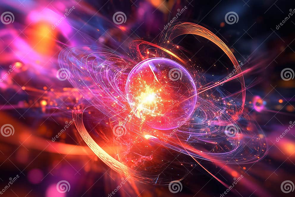The Visualization Shows Vibrant Colors and Patterns of Quantum ...