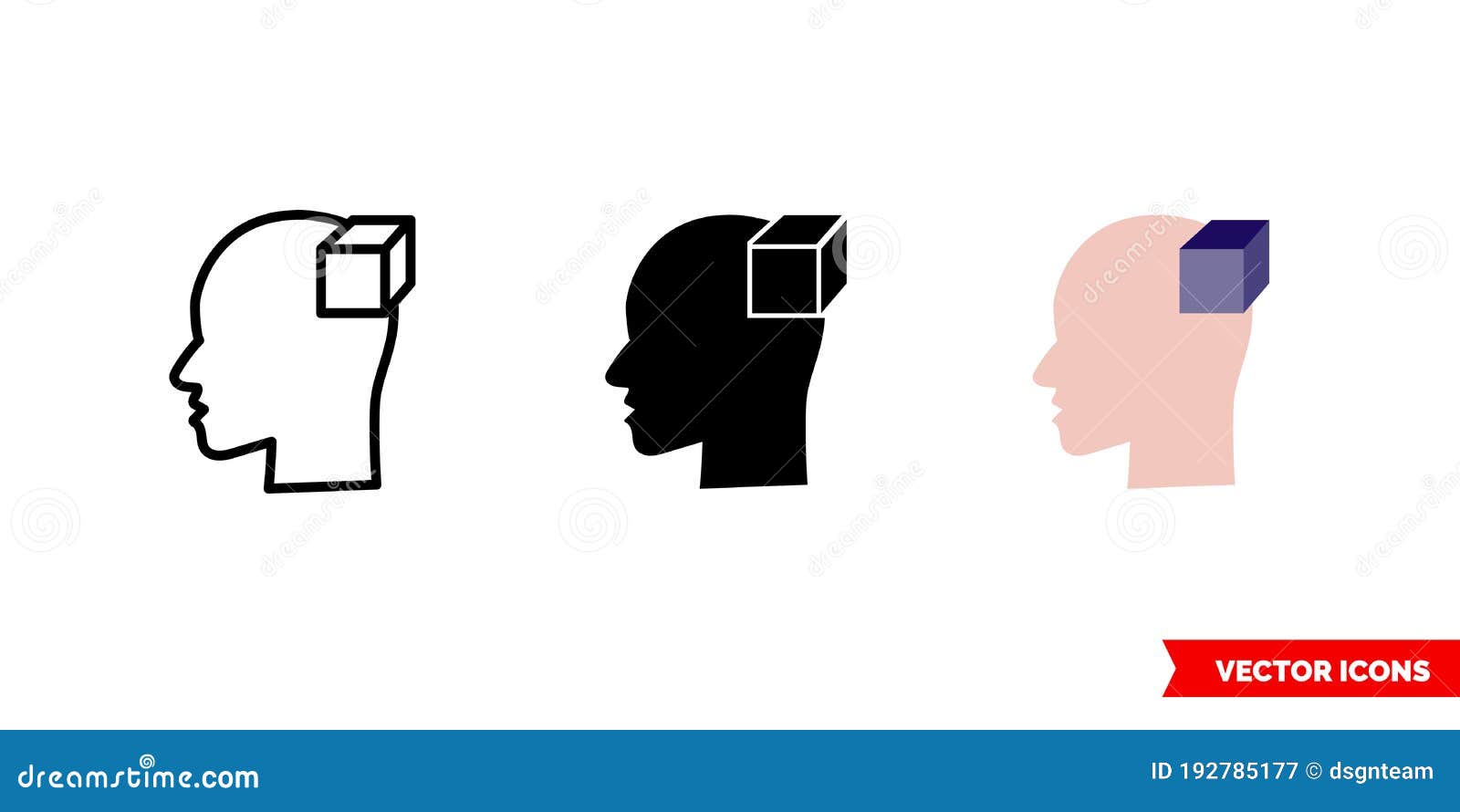 Visualization Skill Icon Of 3 Types. Isolated Vector Sign Symbol ...