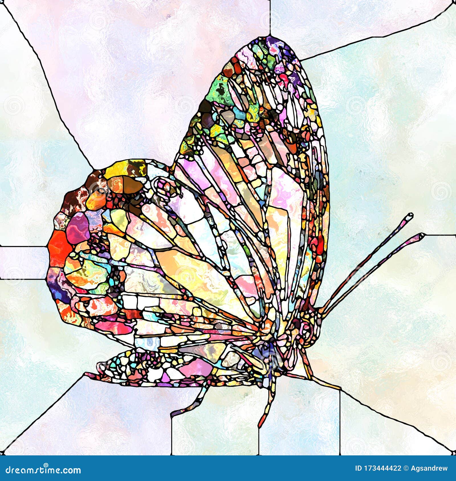 Visualization of Stained Glass Stock Illustration - Illustration of ...