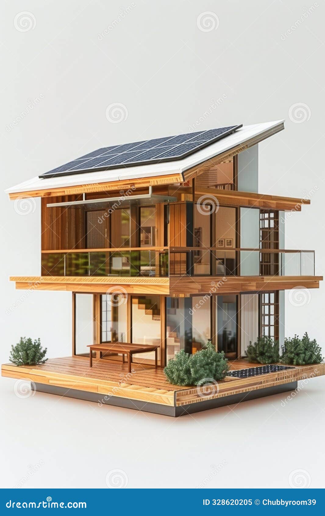 Visualization Of Sustainable Modern House Design With Solar Panels In ...