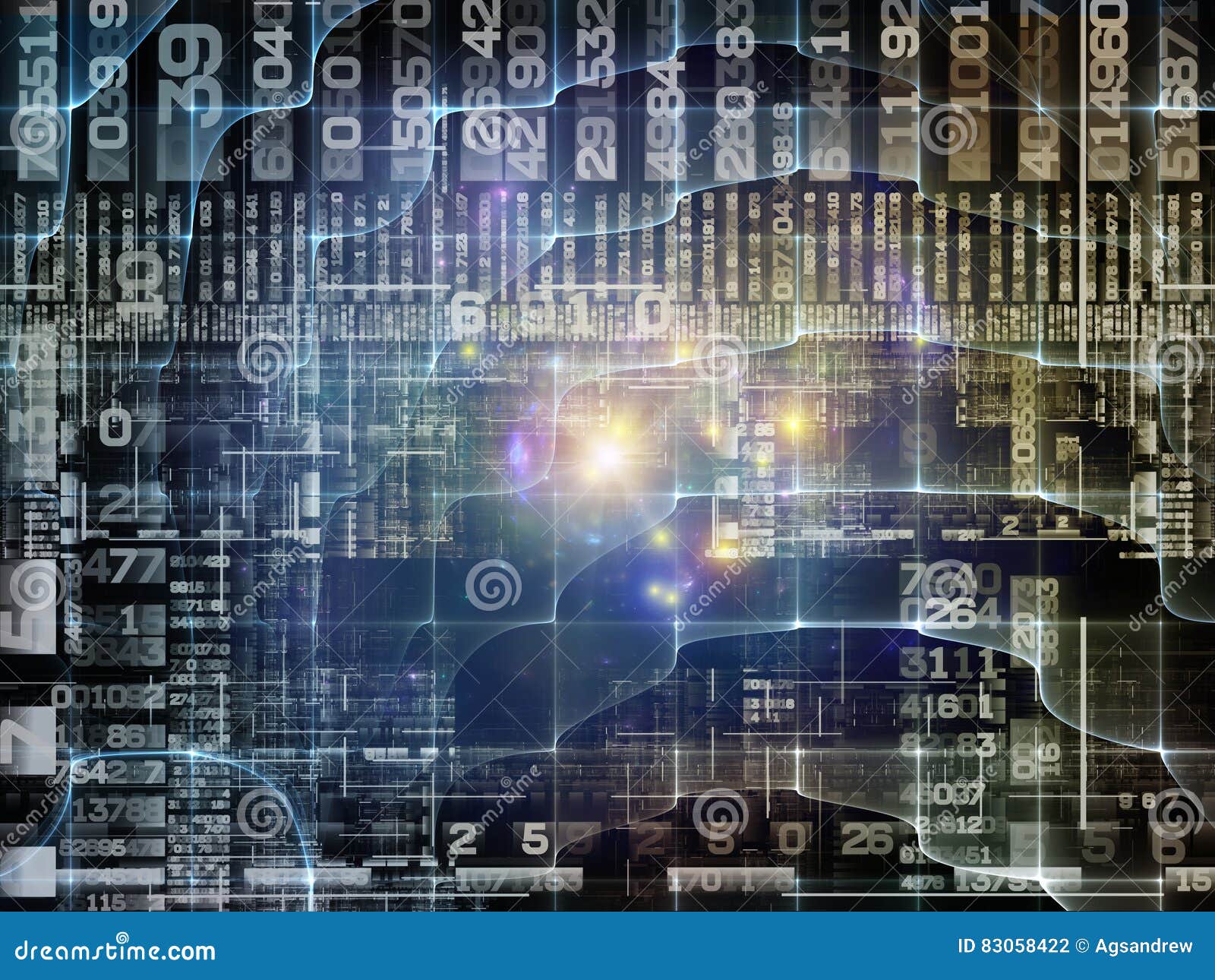Visualization of Technology Links Stock Illustration - Illustration of ...