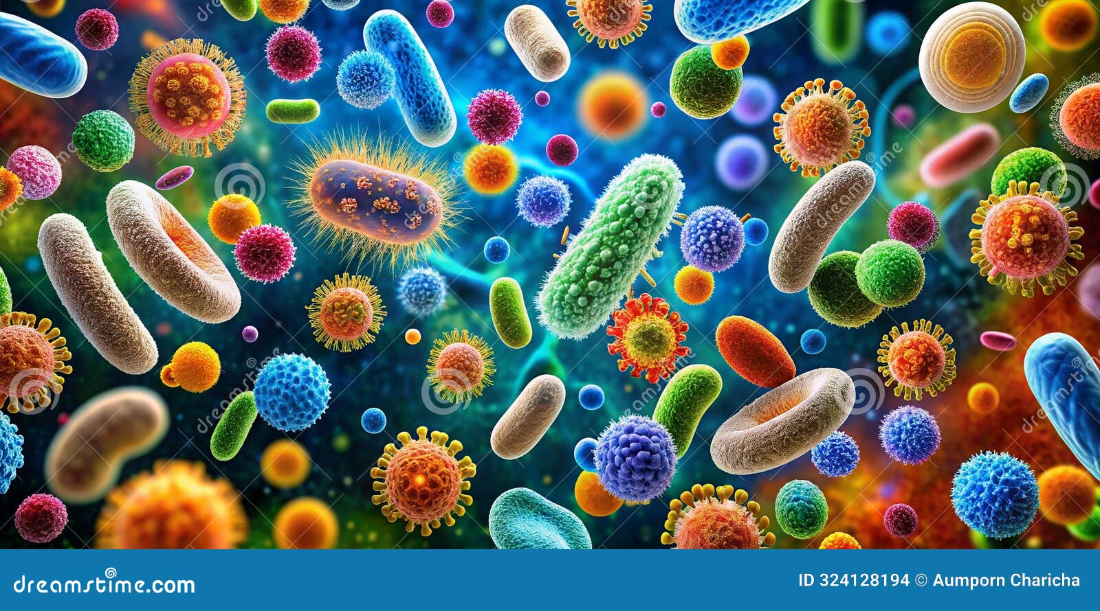 Visualization of Various Colored Bacteria Bacterial Colony Microbes ...