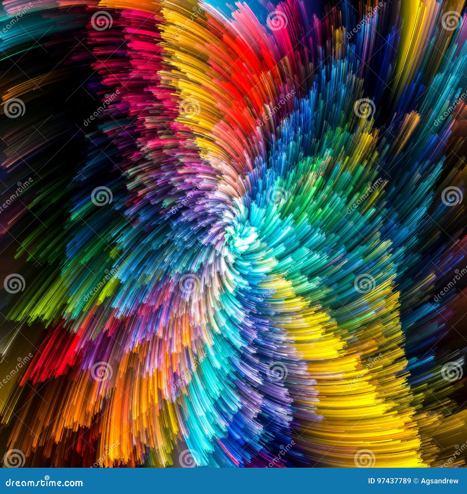 Visualization of Vibrant Vortex Stock Illustration - Illustration of ...