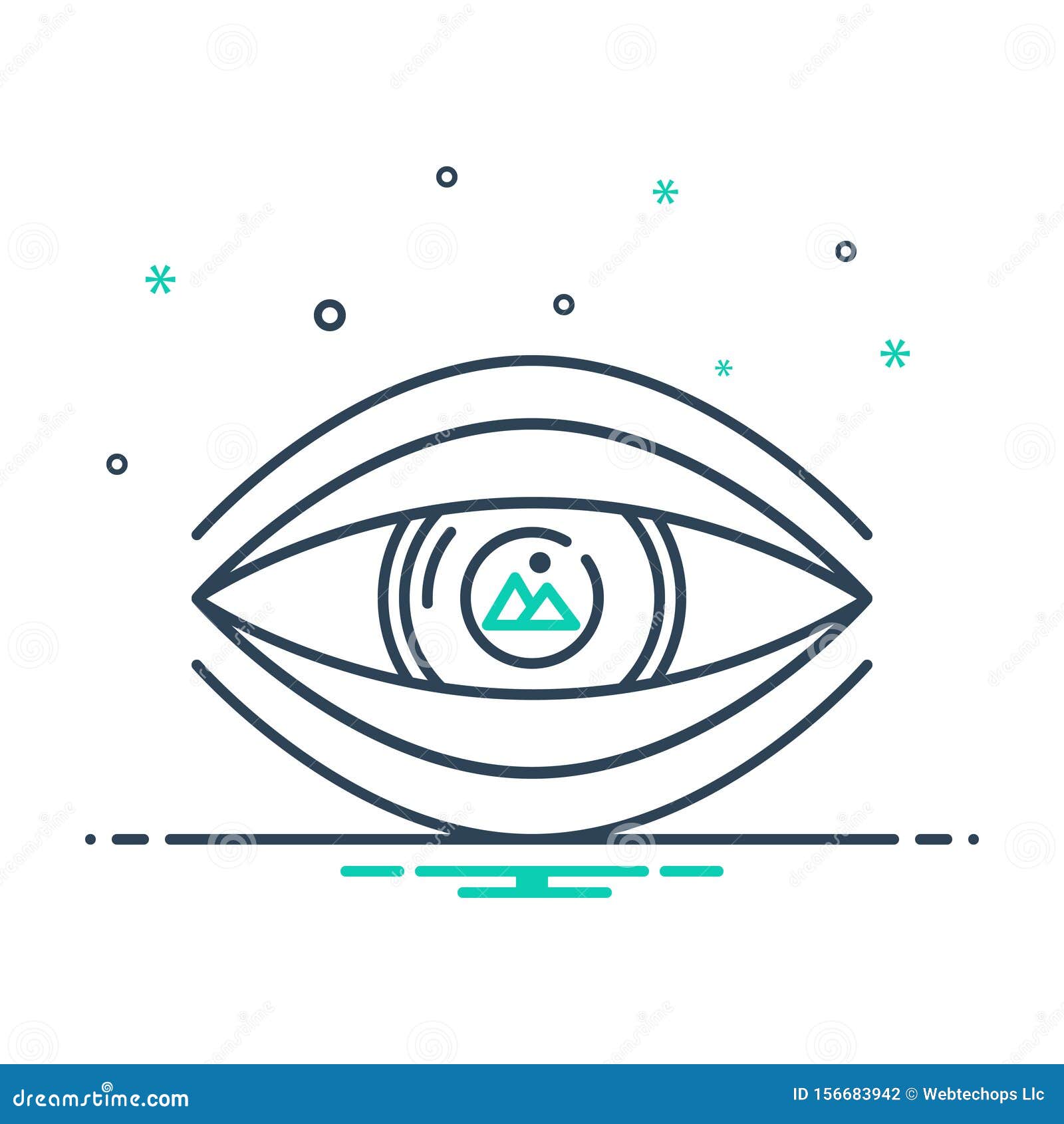 Black Mix Icon for Visualization, Visual and Imagine Stock Illustration ...