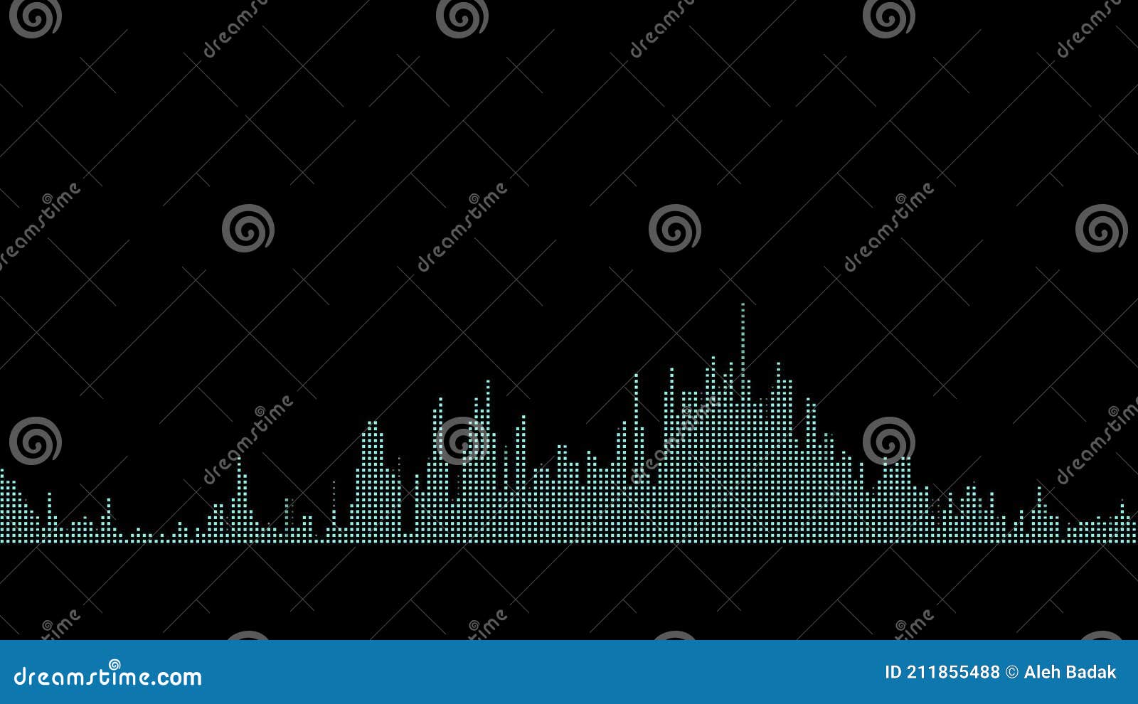 Visualization of Voice Record, Artificial Intelligence. Music Equalizer ...