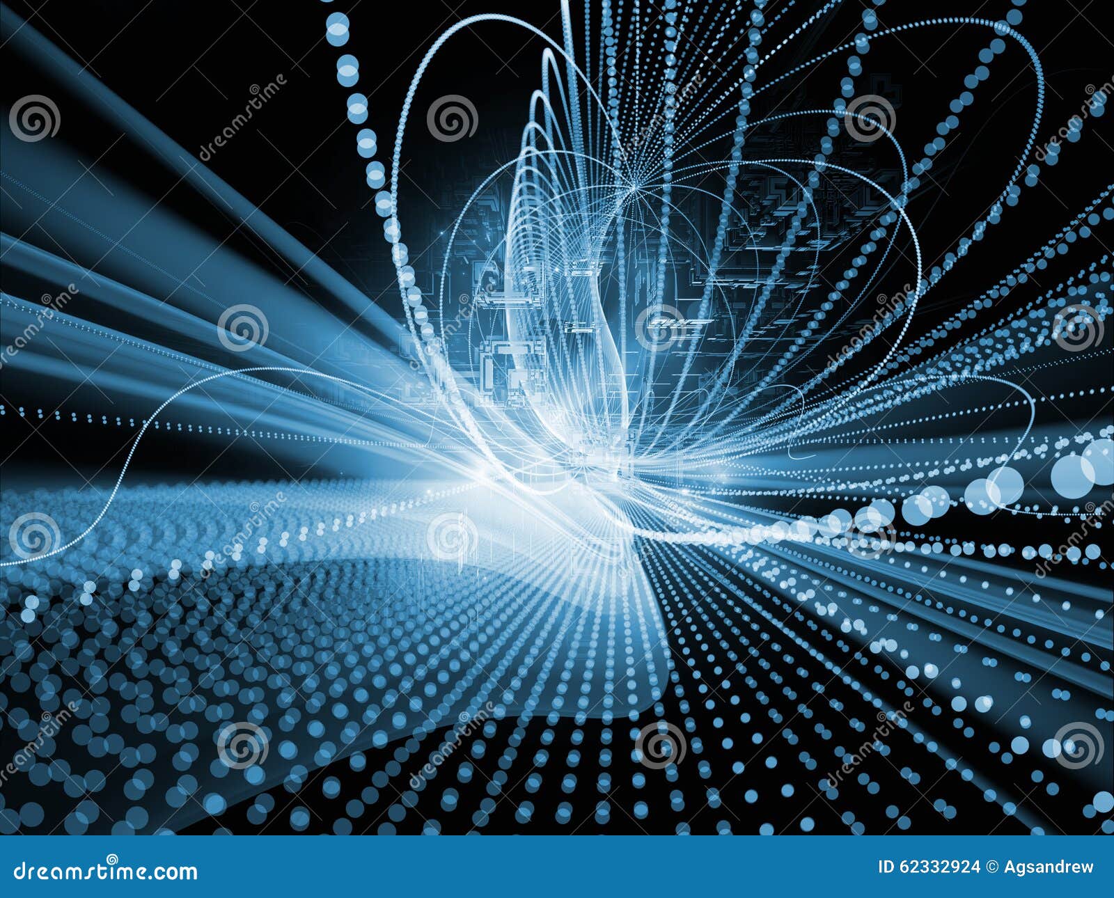 Visualization of Wave Particle Stock Illustration - Illustration of ...