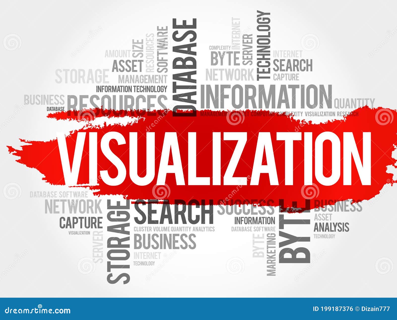 Visualization word cloud stock illustration. Illustration of internet ...