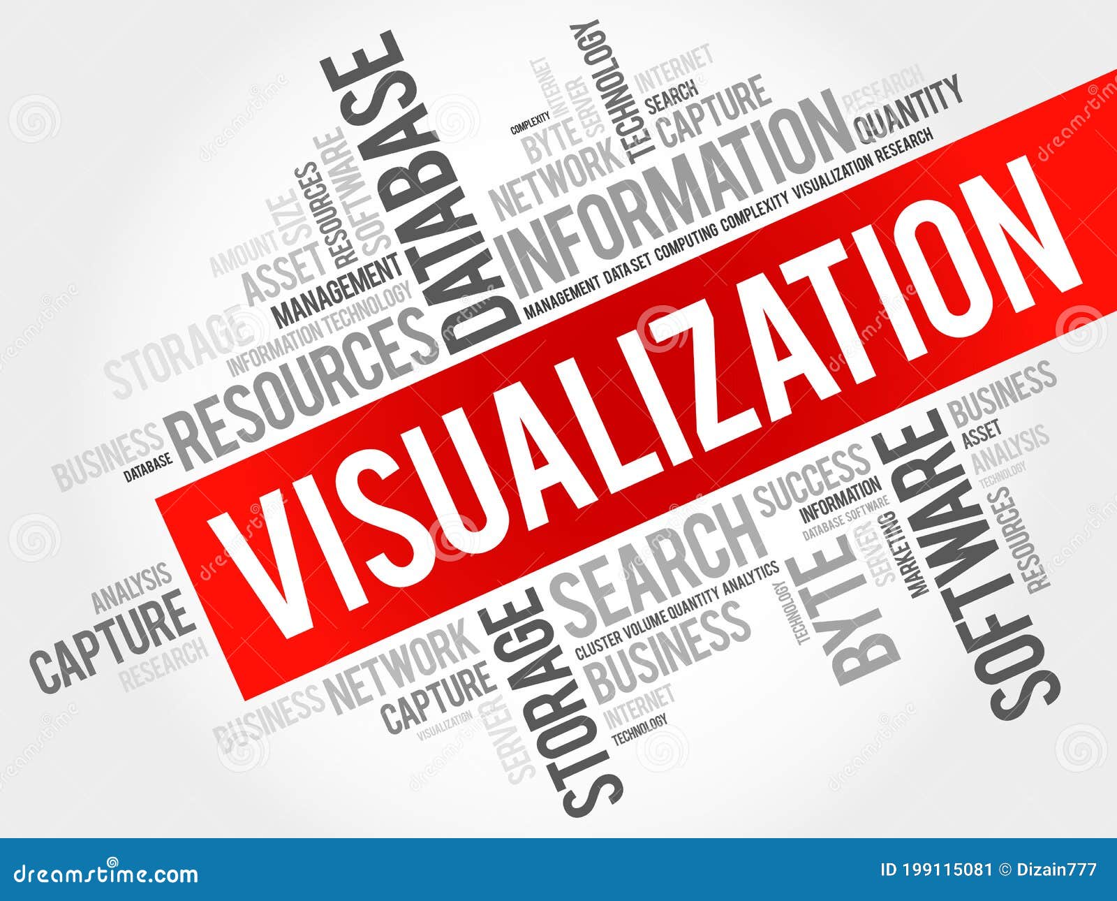 Visualization Word Cloud Collage Stock Illustration - Illustration of ...