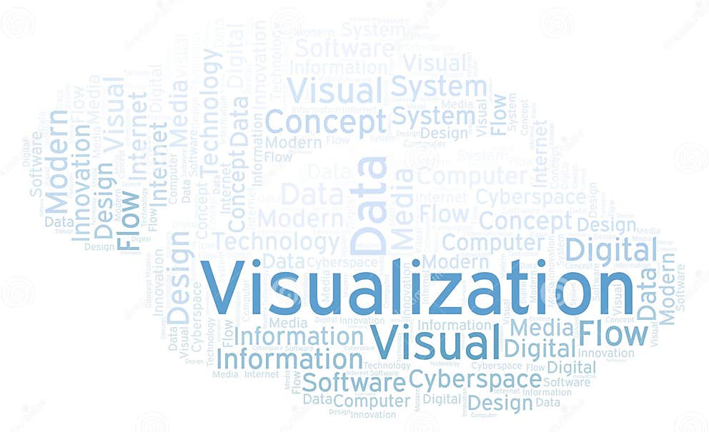 Visualization word cloud. stock illustration. Illustration of ...