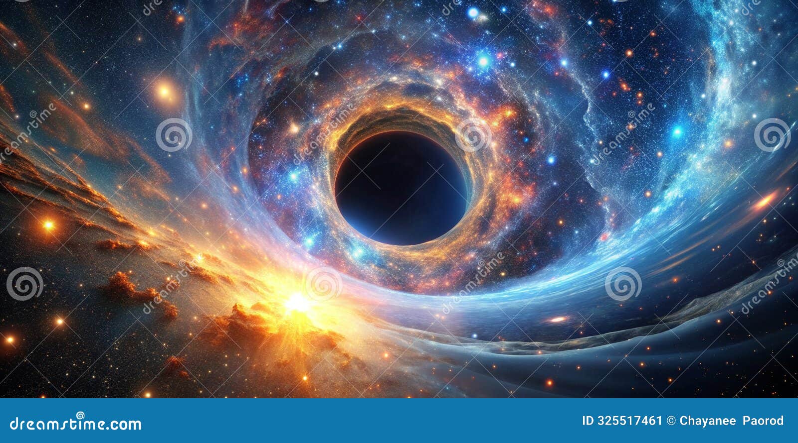 Visualization of a Wormhole in a Star Cluster Aweinspiring Cosmic ...