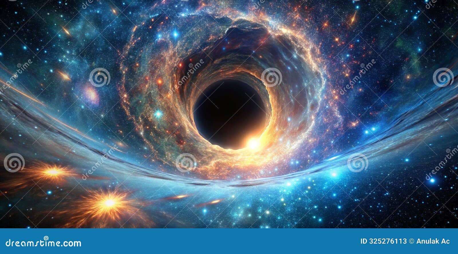 Visualization of a Wormhole in a Star Cluster Aweinspiring Cosmic ...