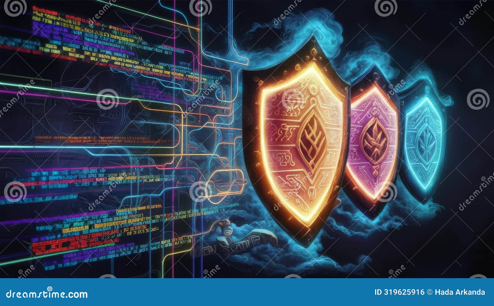 Visualize an Abstract Network Protected by Mystical Digital Shields ...