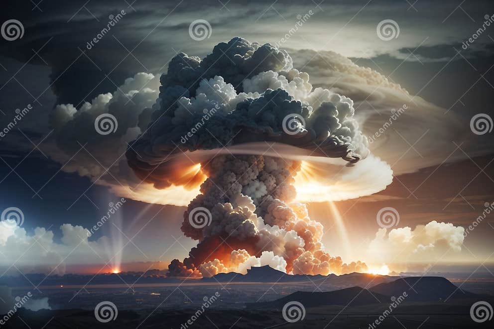 A Nuclear Explosion of Incredible Power, Rings of Smoke, a Bright Flash ...