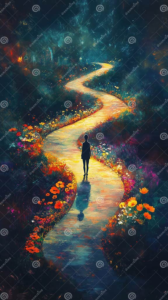 Life Choices Abstract Decision-Making Crossroads Multiple Pathways ...