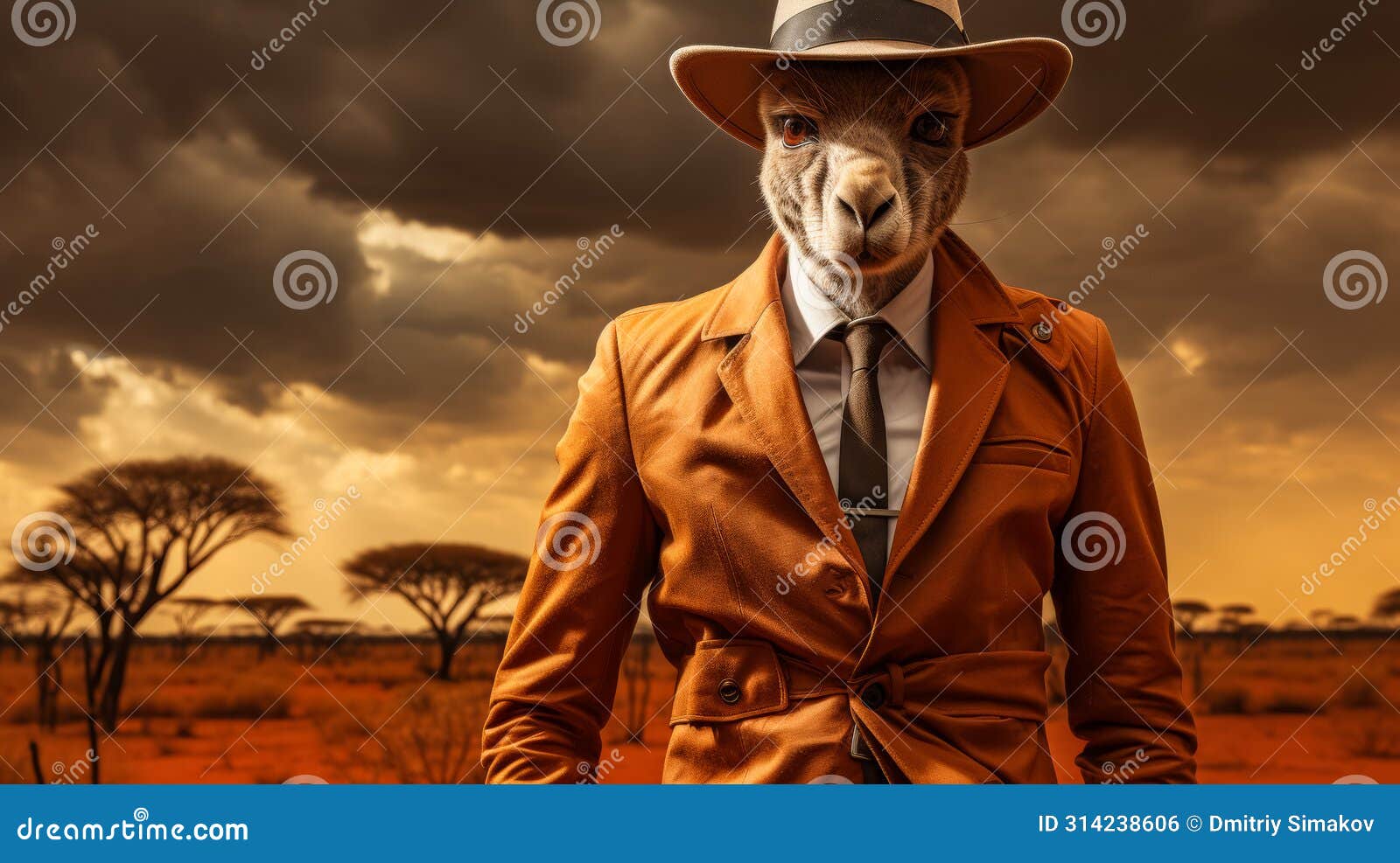 Visualize a Debonair Kangaroo Stock Photo - Image of bushland, outdoors ...
