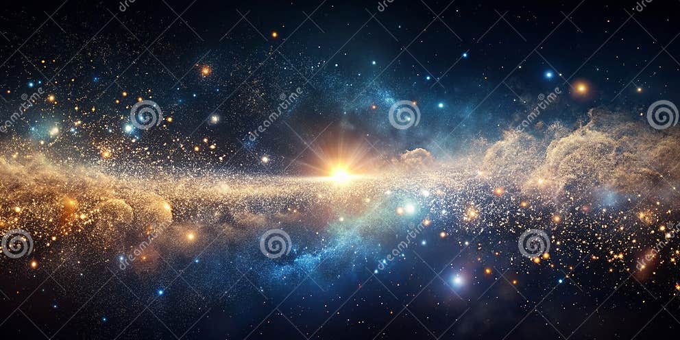 Visualize Fine Interstellar Dust Particles Float in Space AI Generative ...