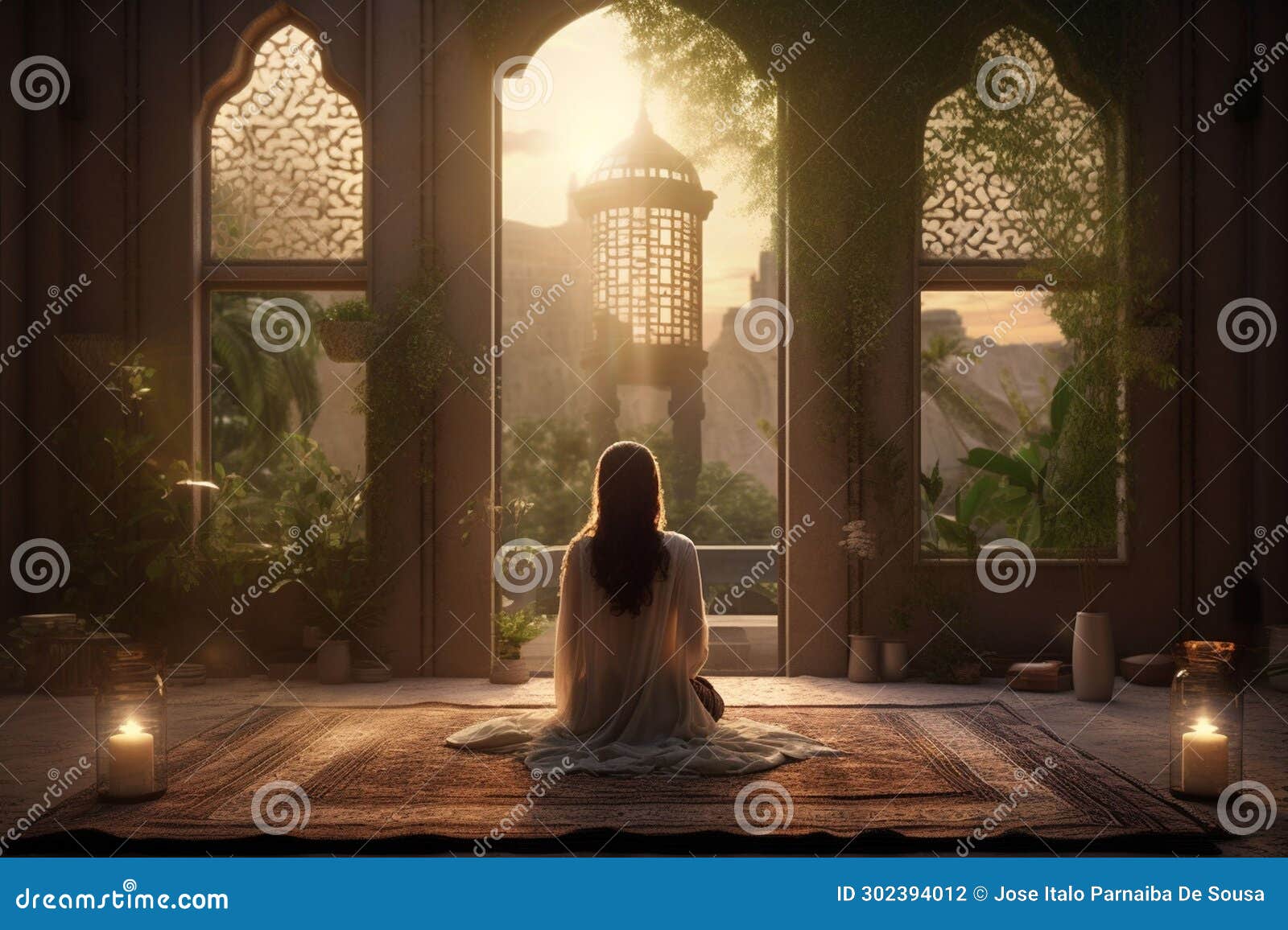 Visualize The Moments Of Spiritual Reflection Stock Photography ...