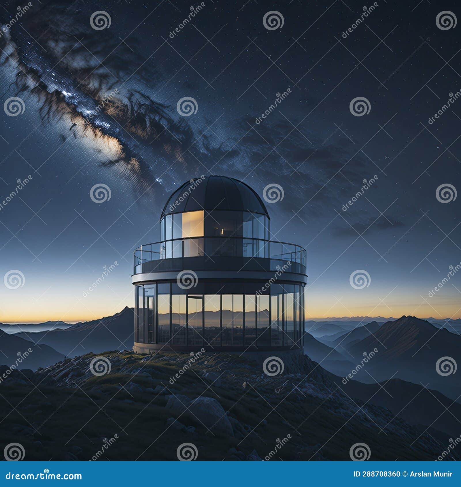 Visualize an Observatory Perched Atop a Mountain, Offering Unobstructed ...