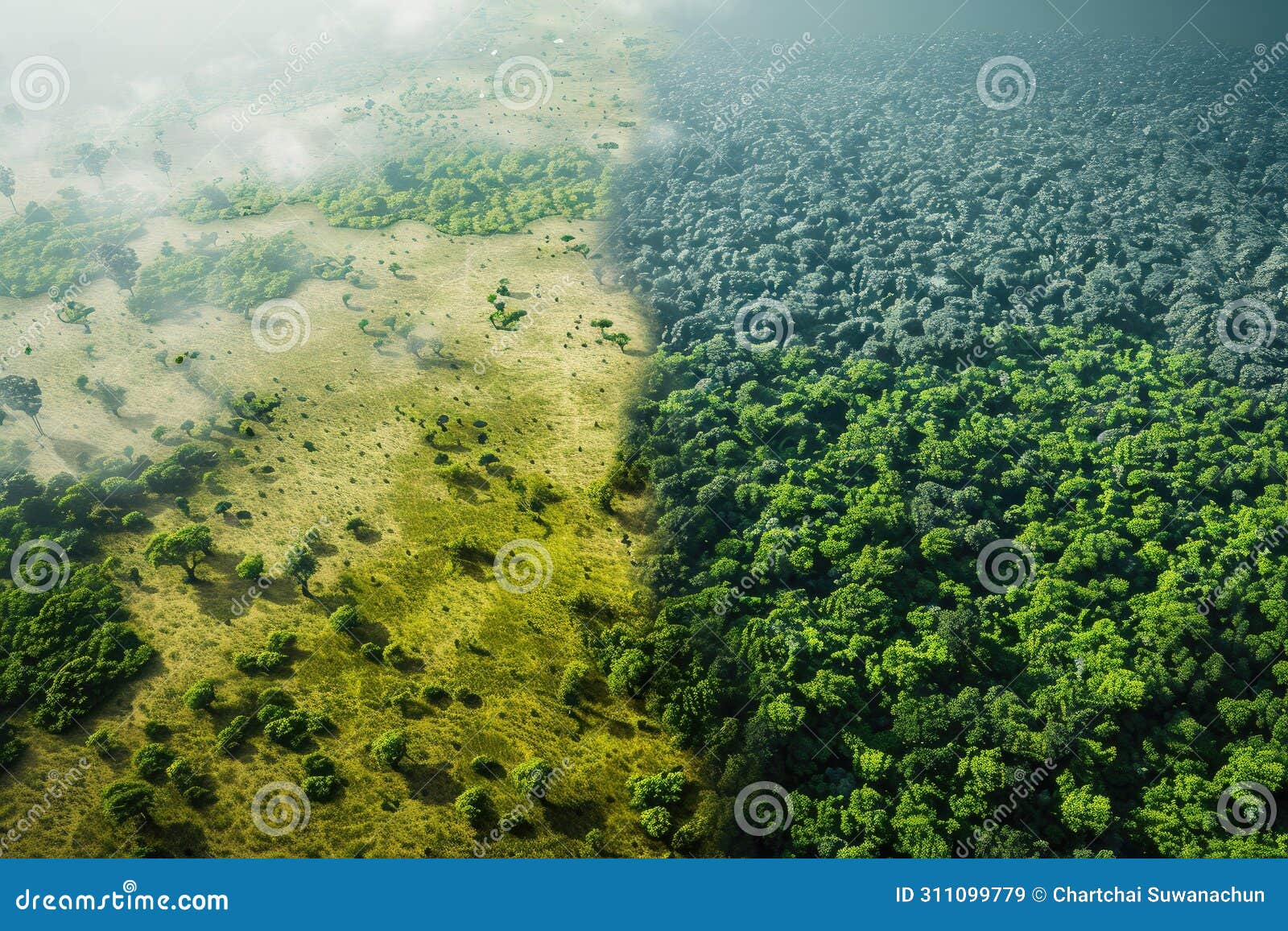 Visualize the Transformation of Forests from Lush Green Areas To Dry ...