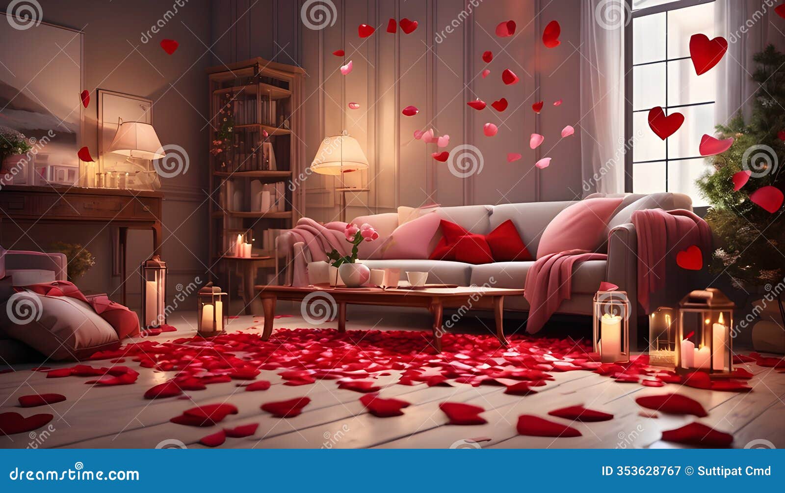 Visualize a Valentine S Scavenger Hunt Setup with Hidden Love Notes ...