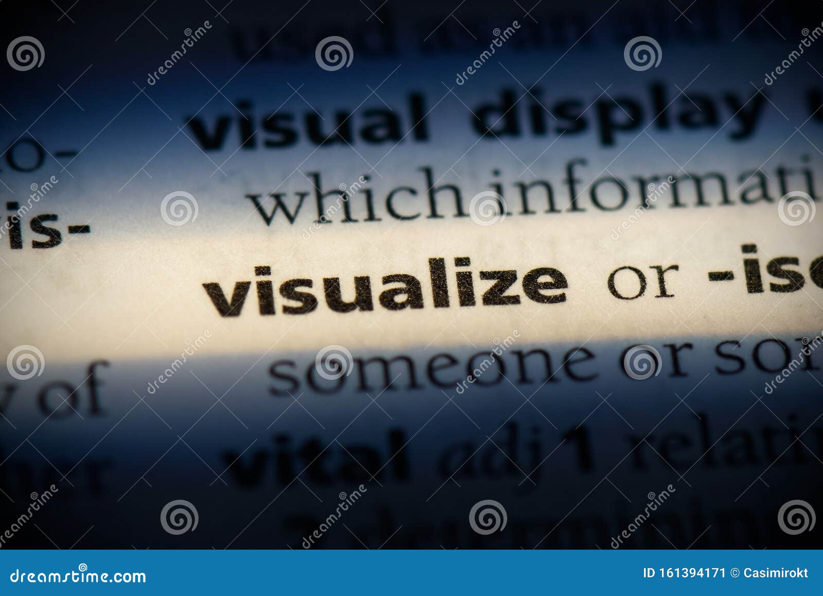 Visualize stock image. Image of idea, concept, closeup - 161394171