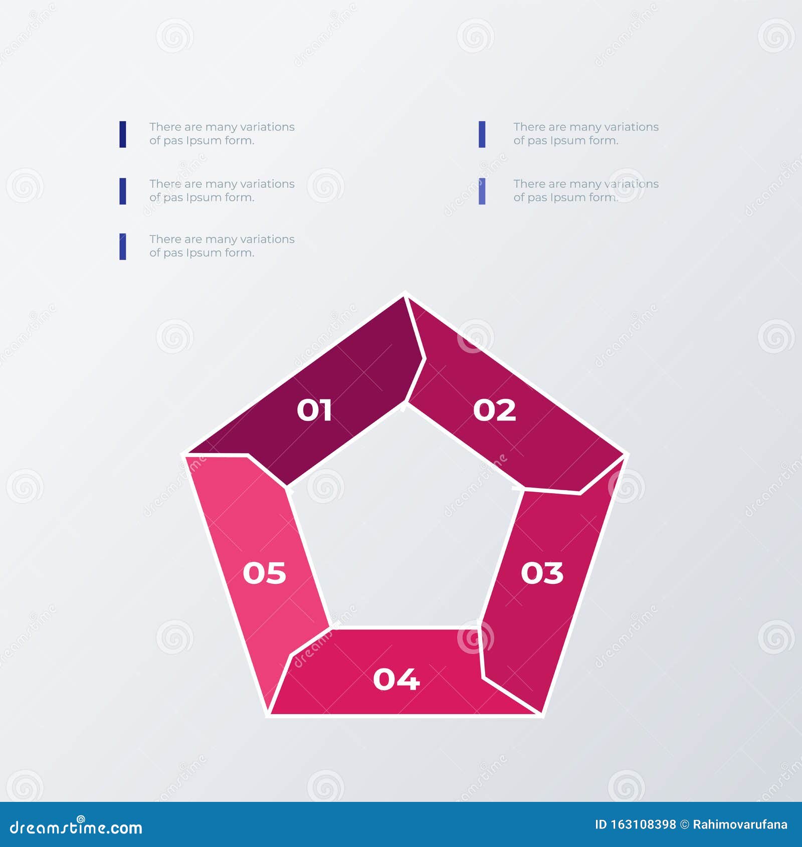 Visualized Numbers Hexagon Infographic Template Design. Business ...