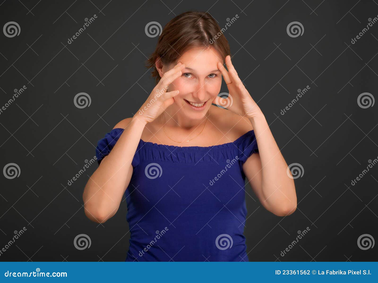 Visualizing stock photo. Image of woman, visualize, lady - 23361562