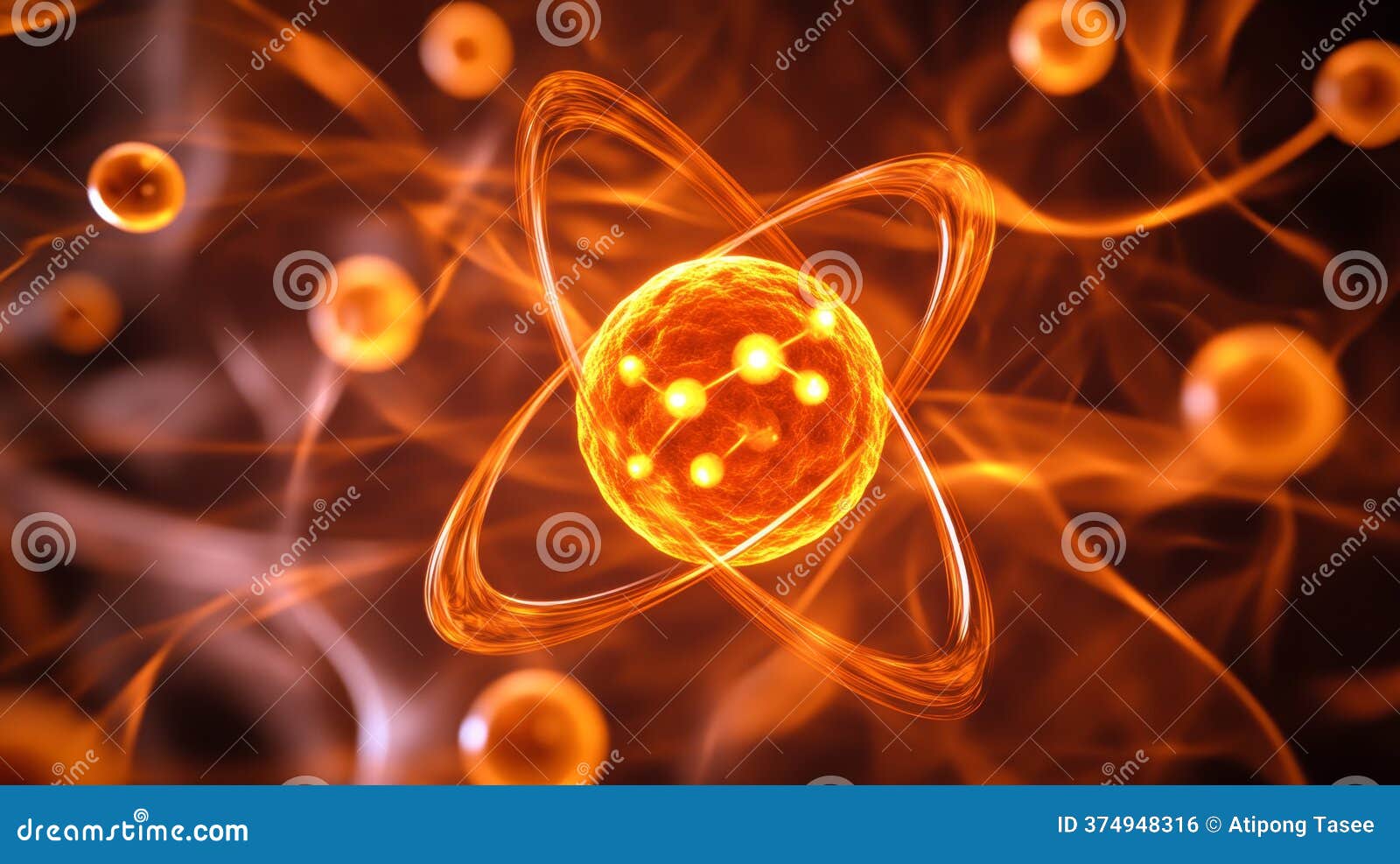 Visualizing The Atom A Simplified Model Of Electrons Orbiting The Nucleus Illustrating ...